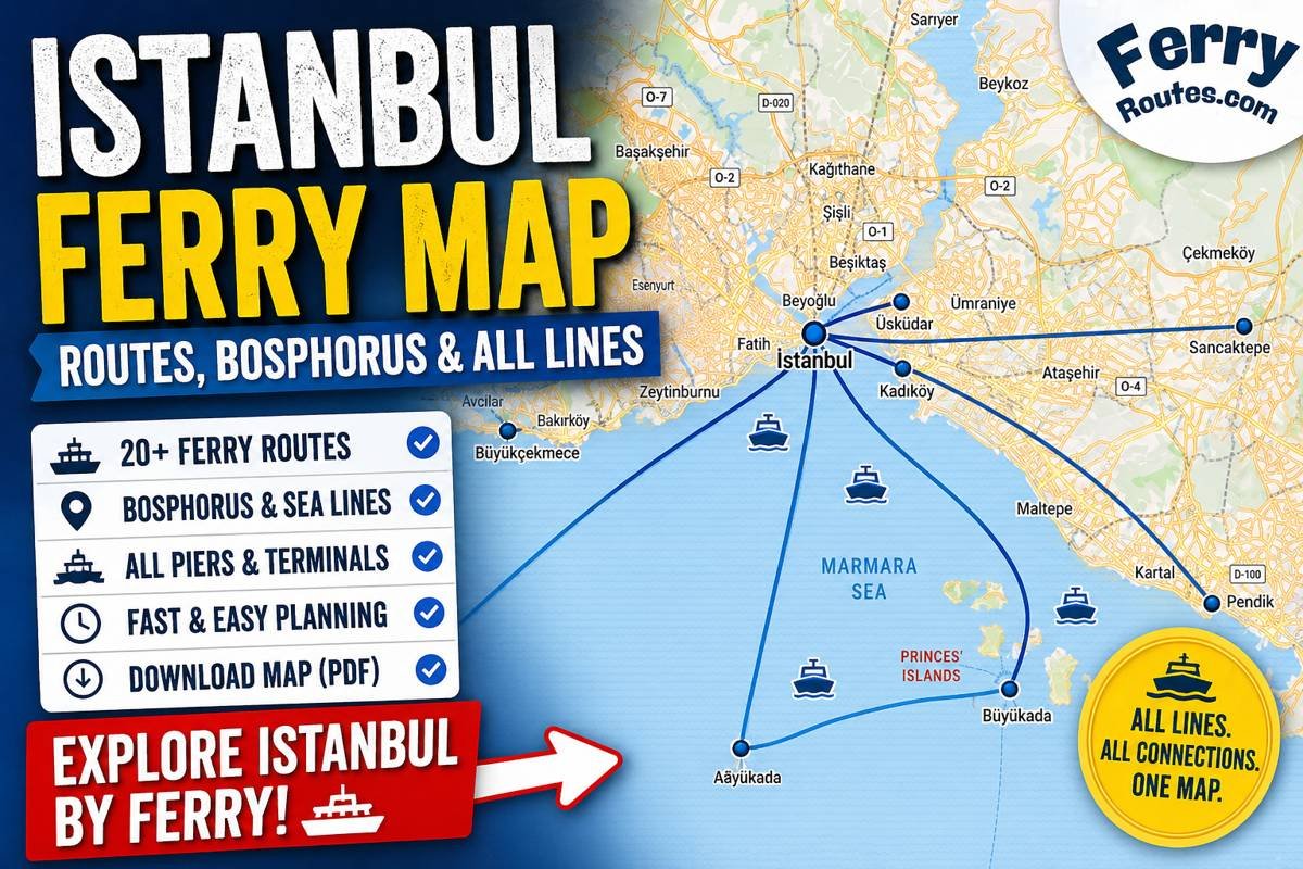 Istanbul Ferry Map: Bosphorus Lines & Ferry Routes