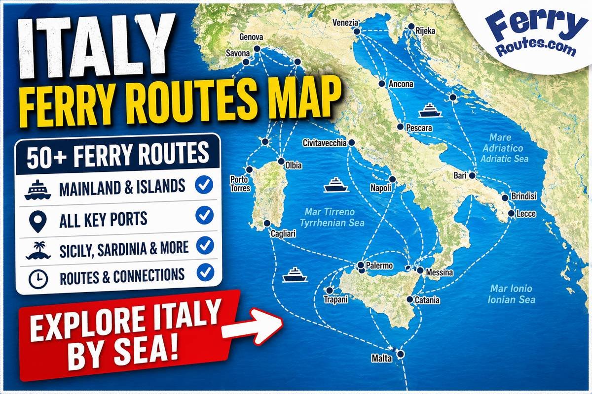 Italy Ferry Routes - Map & Ferries in Italy